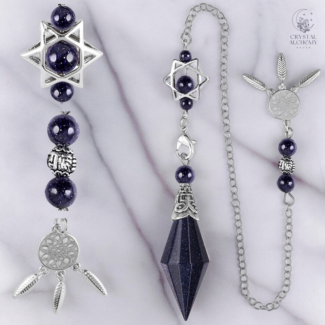 Crystal Pendulums, Healing Pendant, Dowsing Pointed Gemstone Pendulum ...