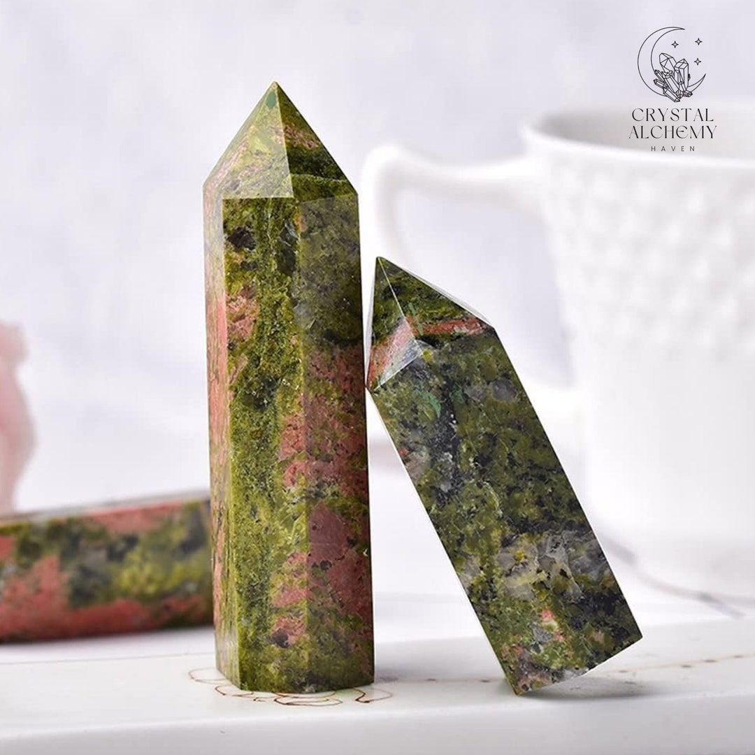 Crystal Point Pink Zebra Quartz Stone, Tower Hexagonal Prisms, Reiki ...