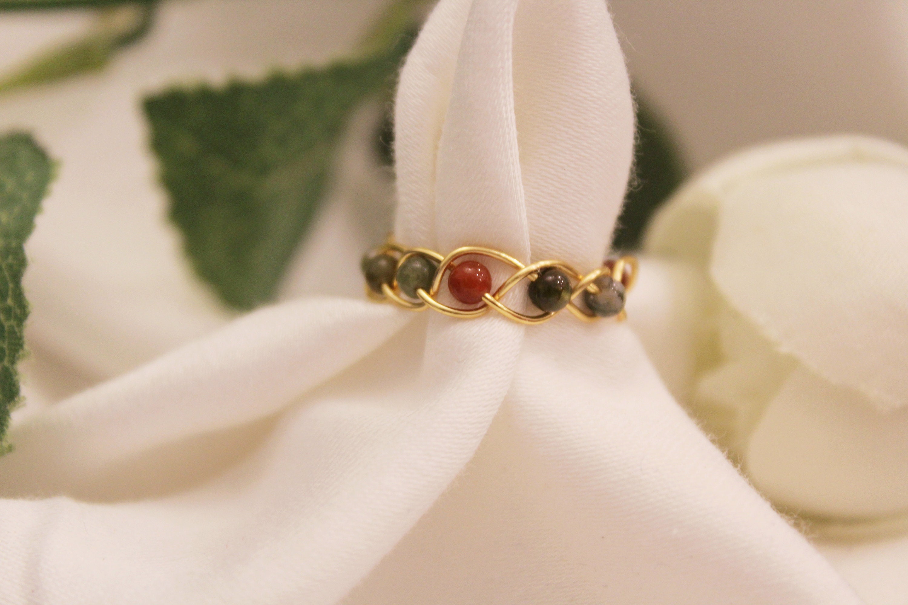 Braided Wire Rings Wire Wrap Rings Crystal Rings Custom Dainty Crystal ...