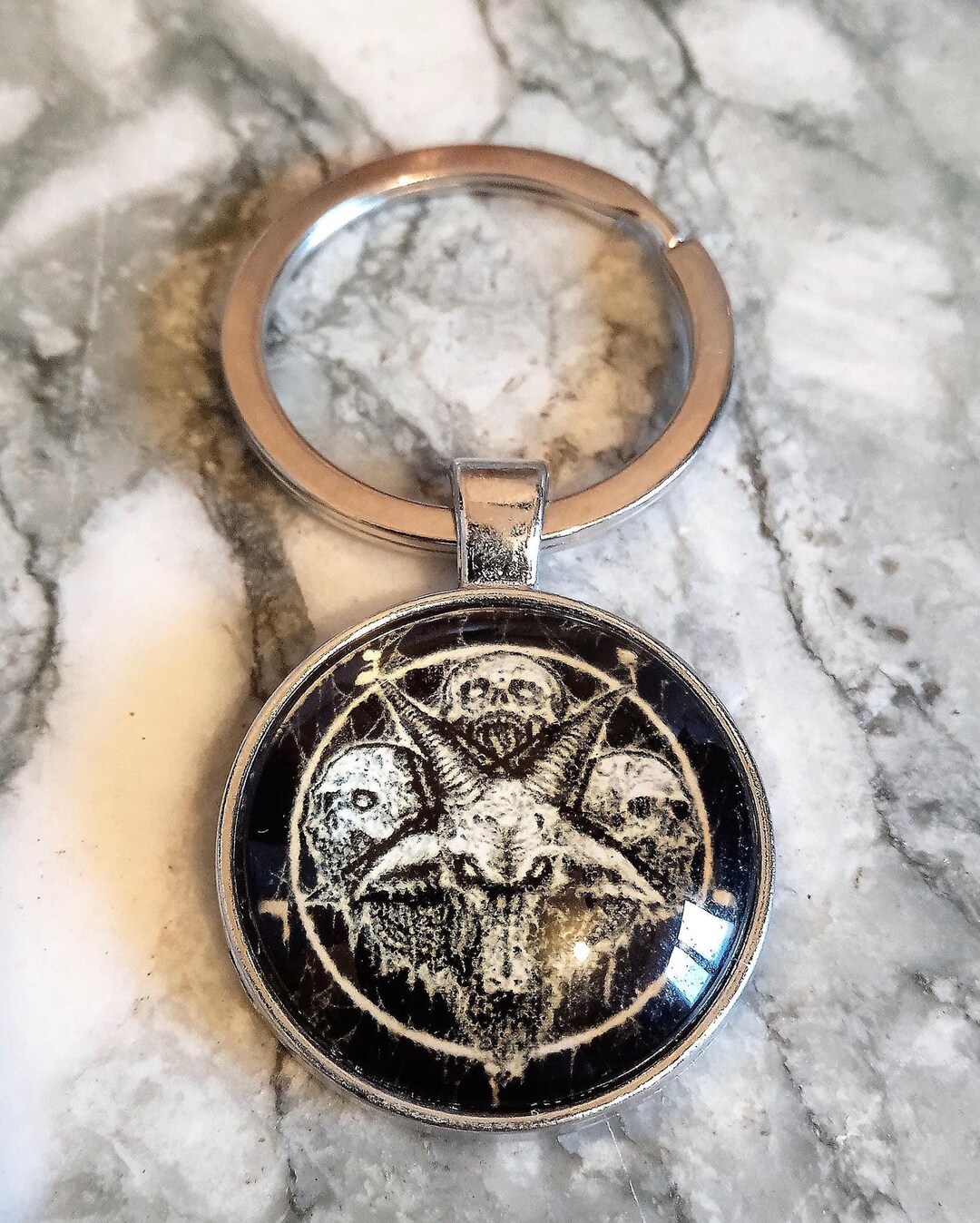 Baphomet Keychain - Etsy