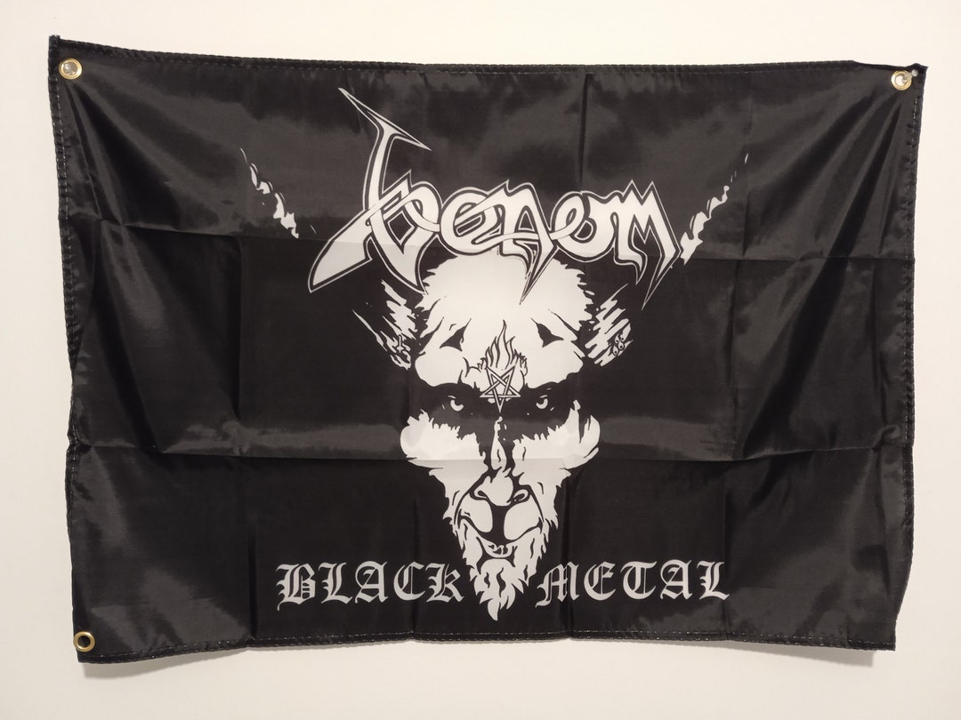 Venom Flag Black Metal Venom Rock Satan - Etsy