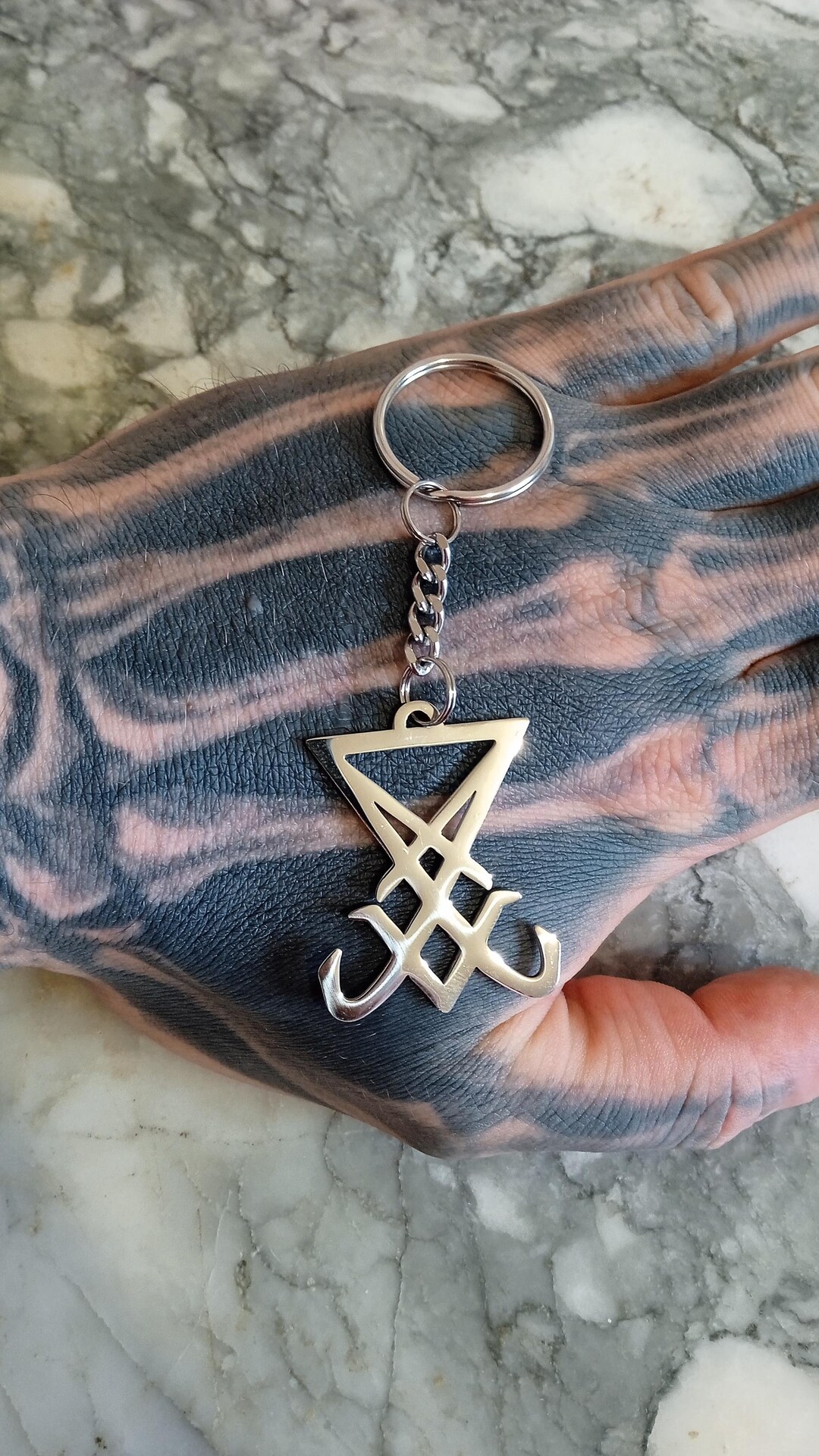 Lucifer Satan Sigil Keychain - Etsy
