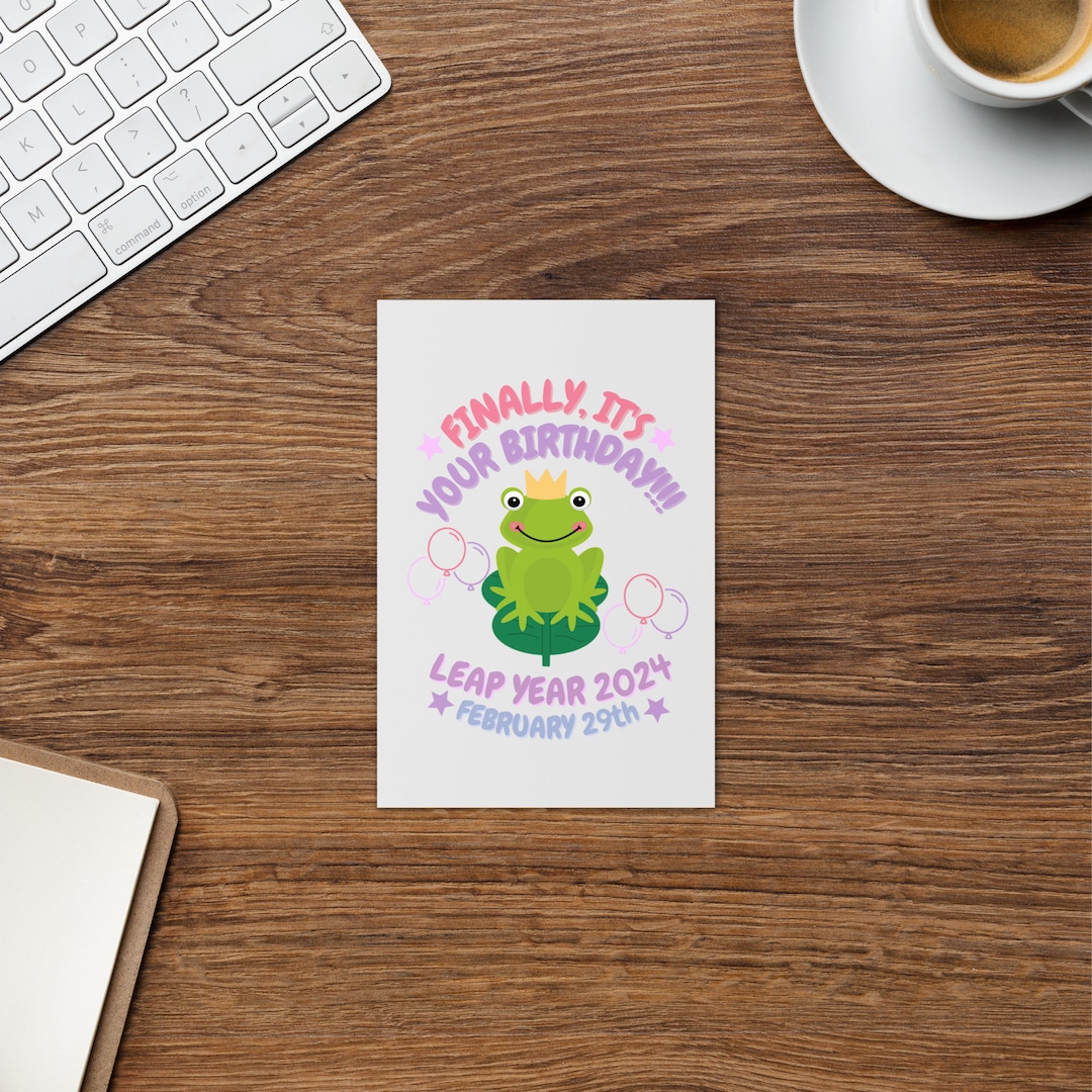 Leap Year Leap Year Birthday Card Leap Day Leap Day Card Birthday Card ...
