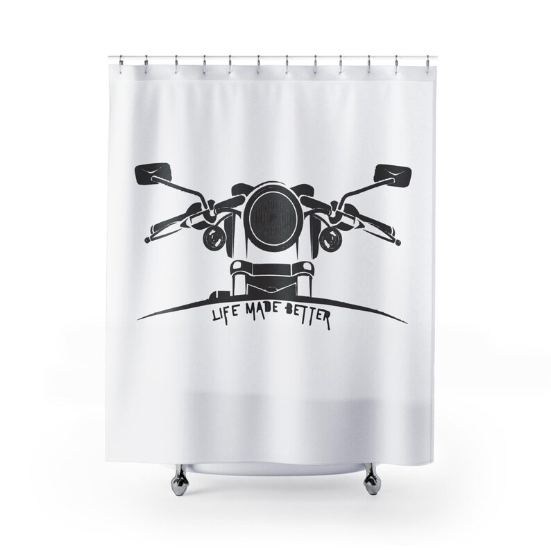 Life Made Better Motorcycle Shower Curtain for Home and Cottage - Etsy