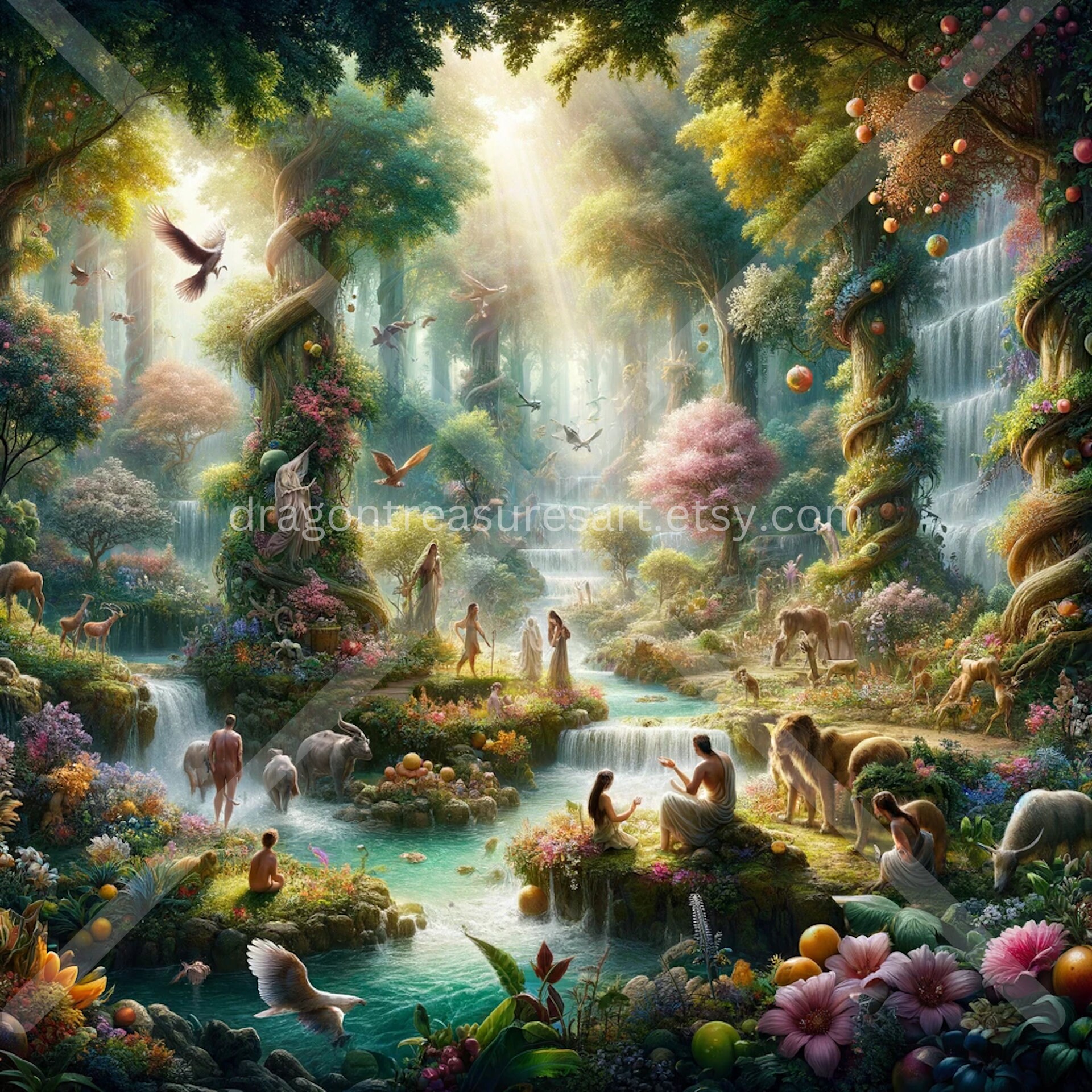 Garden of Eden Download: Digital Art, Instant Downloadable Wallpaper ...