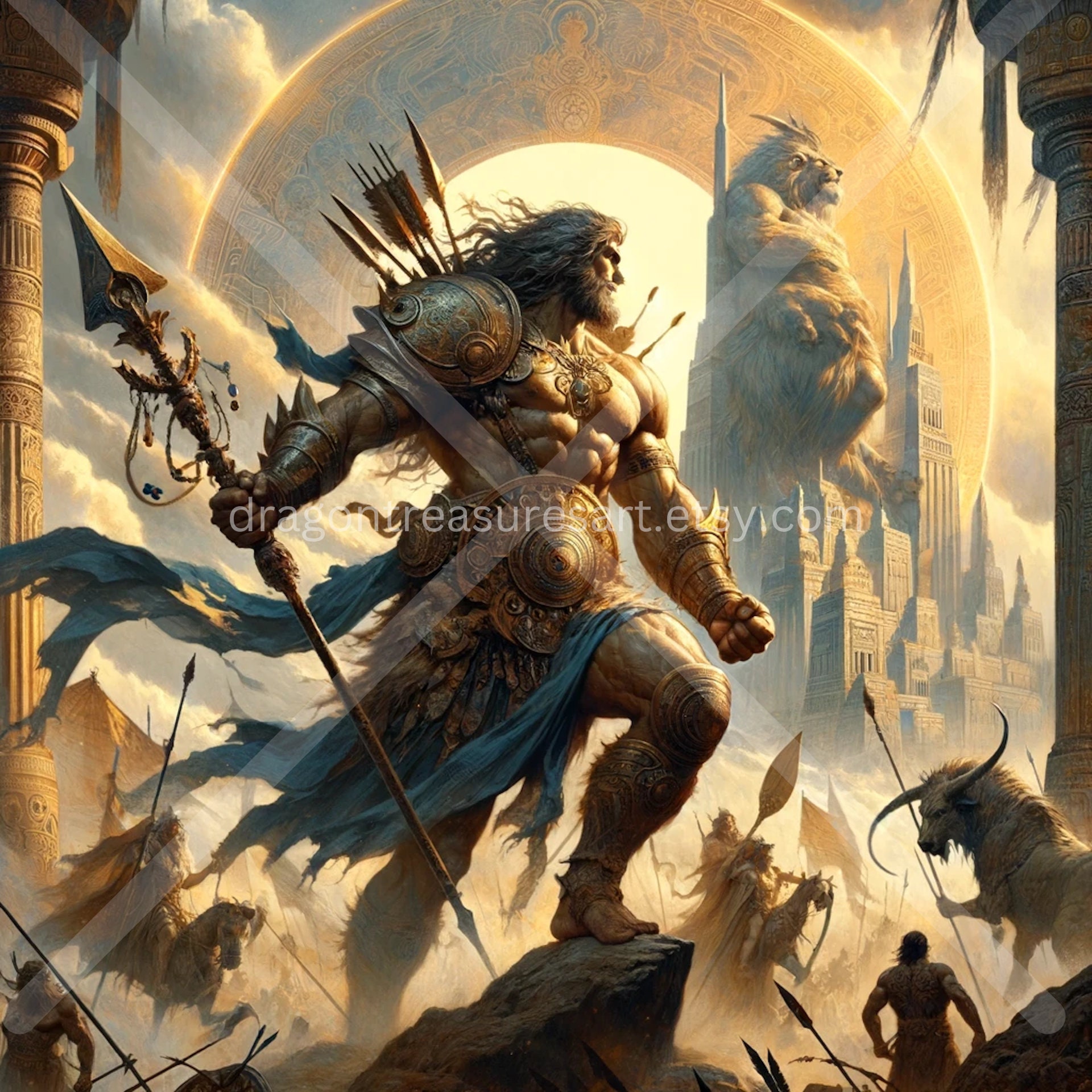 Gilgamesh Download: Digital Art, Instant Downloadable Wallpaper ...