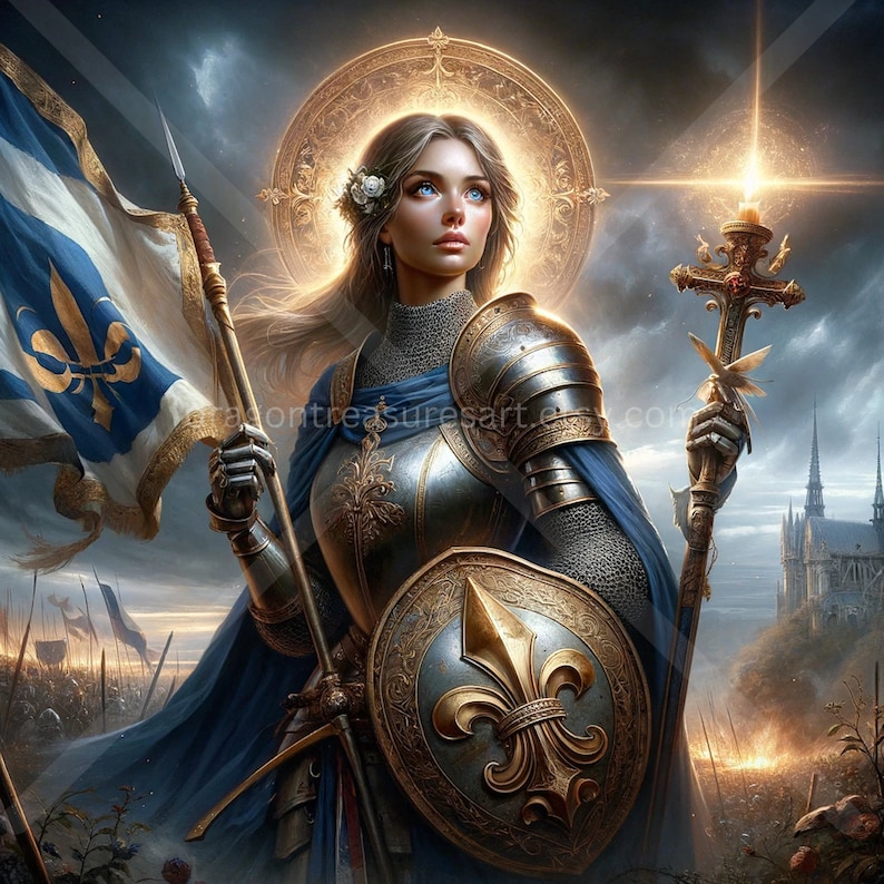 Saint Joan of Arc Download: Digital Art, Instant Downloadable Wallpaper ...