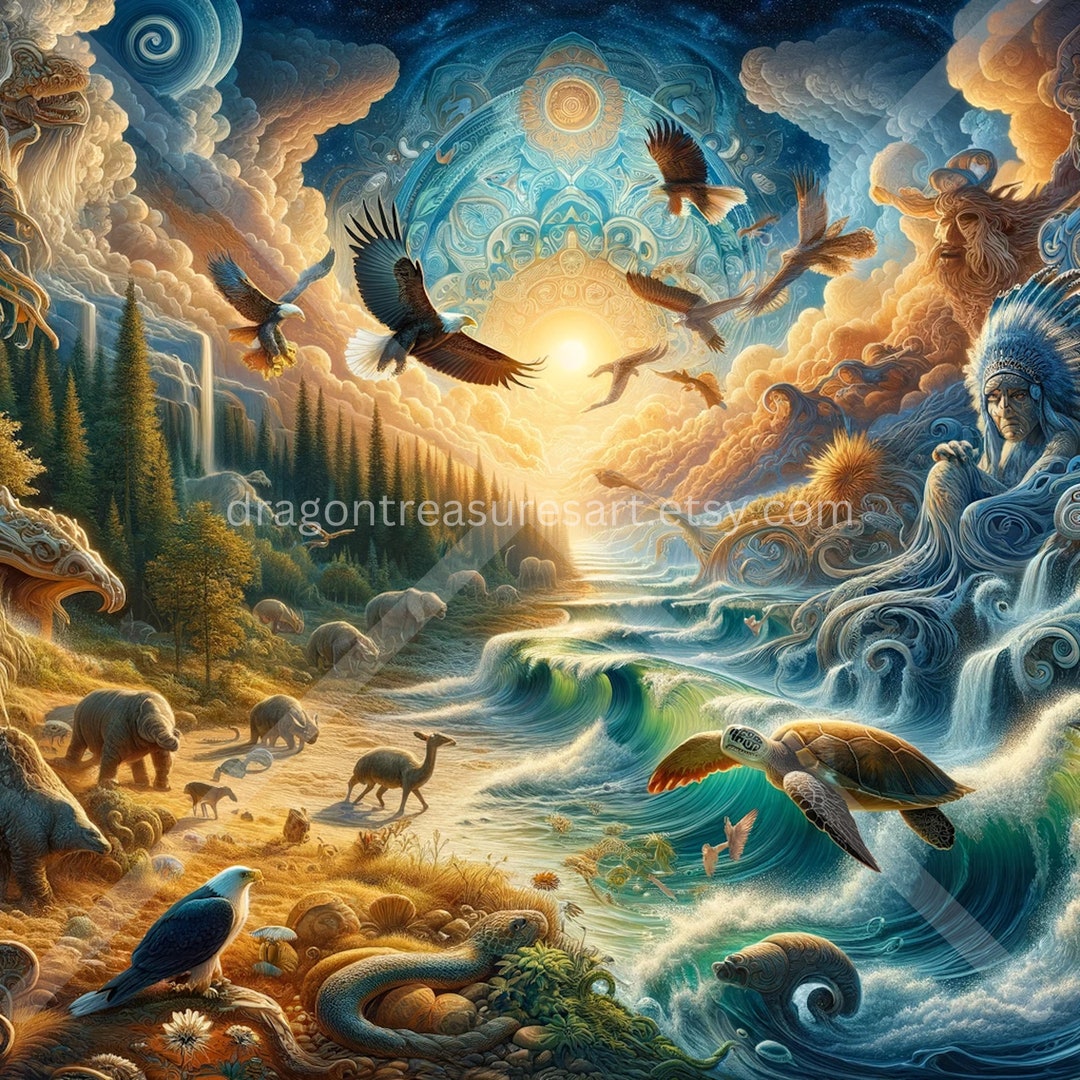 Creation Story (native American) Download: Digital Art, Instant Downloadable Wallpaper ...