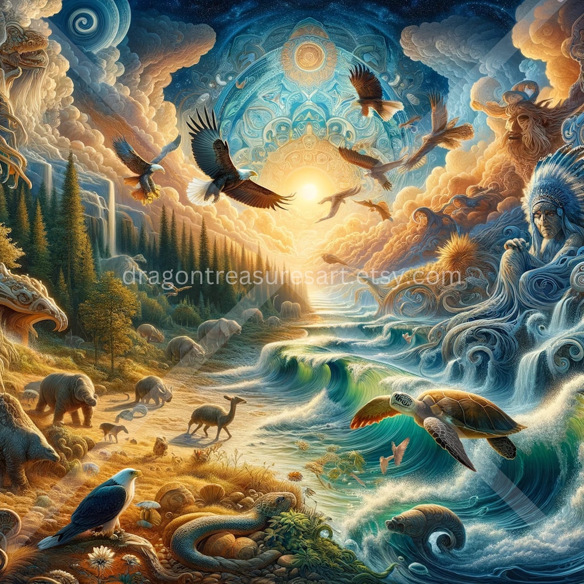 Creation Story (native American) Download: Digital Art, Instant ...