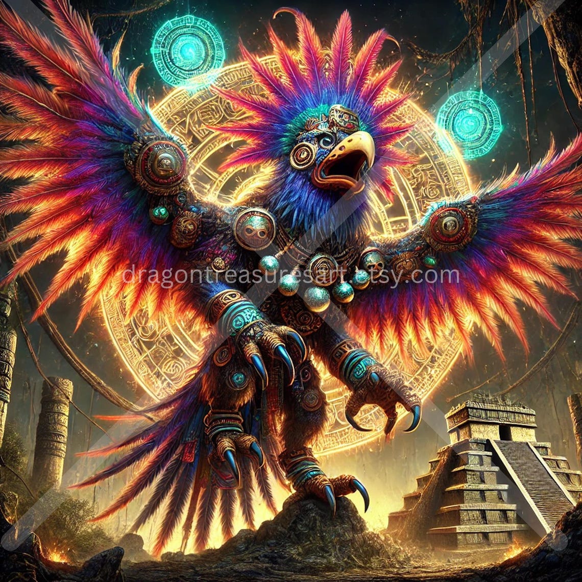 Vucub Caquix Download: Digital Art, Instant Downloadable Wallpaper ...