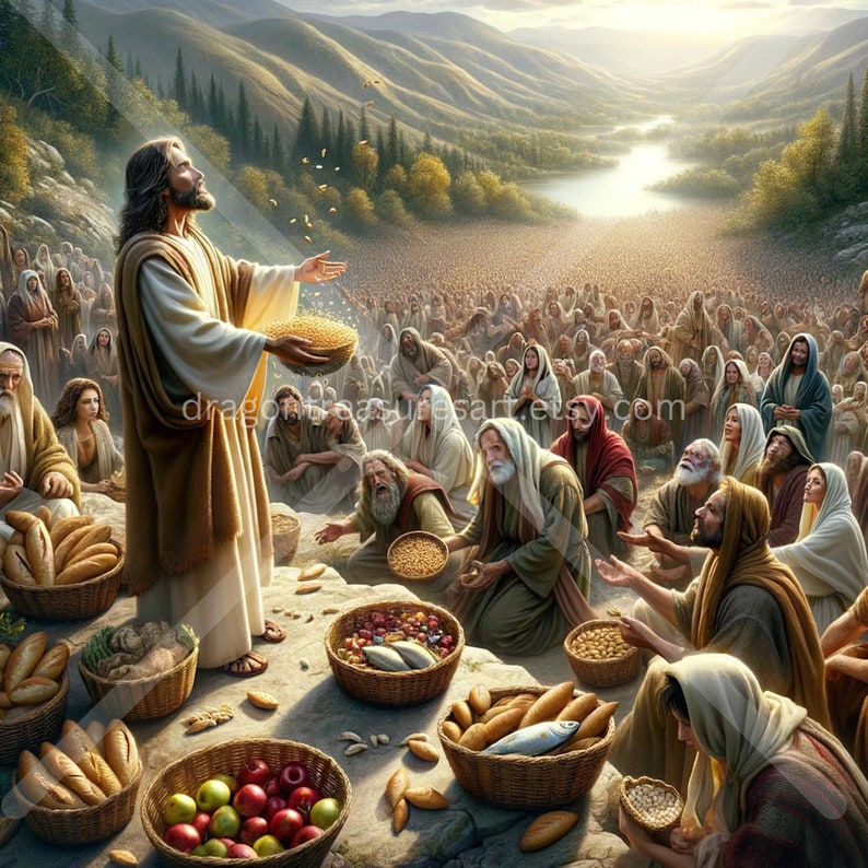 Feeding of the 5000 Download: Digital Art, Instant Downloadable ...