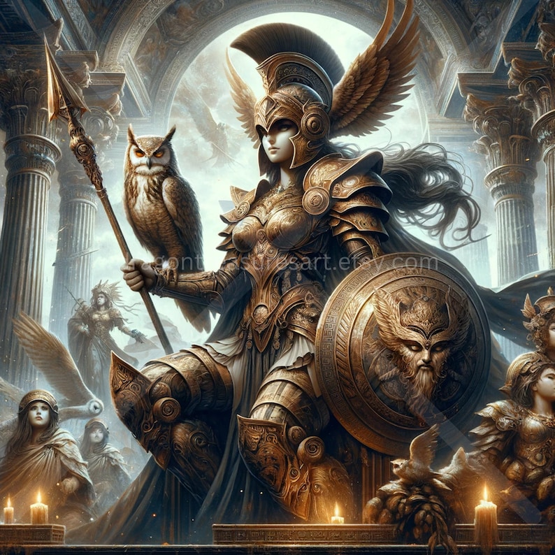 Athena Download: Digital Art, Instant Downloadable Wallpaper ...