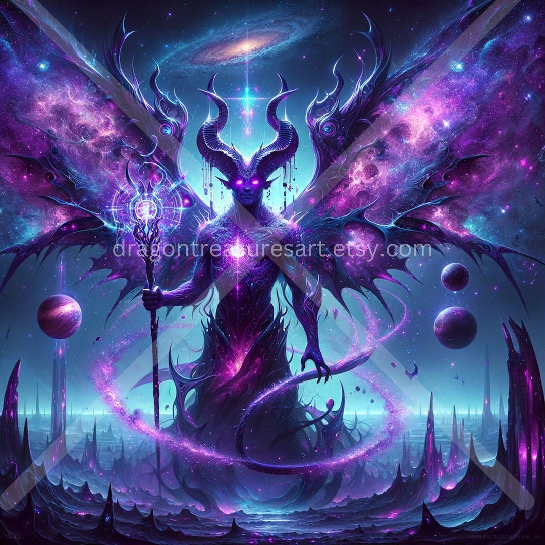 Celestial Demon Download: Digital Art, Instant Downloadable Wallpaper ...