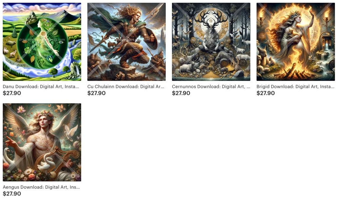 Celtic Mythology Collection Bundle: Digital Art, Instant Downloadable ...