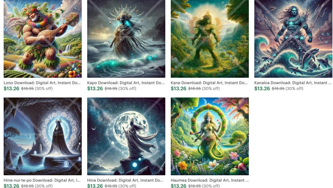 Polynesian Mythology Bundle Download: Digital Art, Instant Downloadable ...