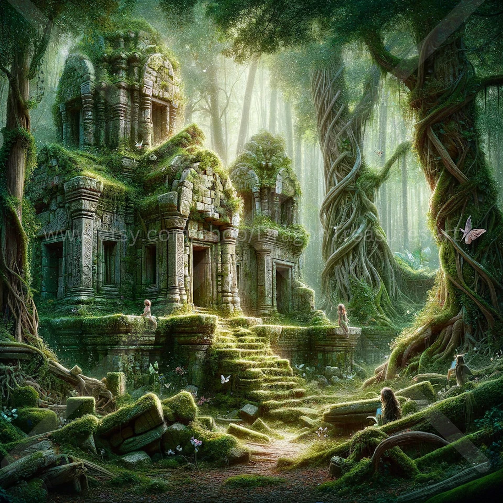 Ancient Forest Ruins Download: Digital Art, Instant Downloadable ...