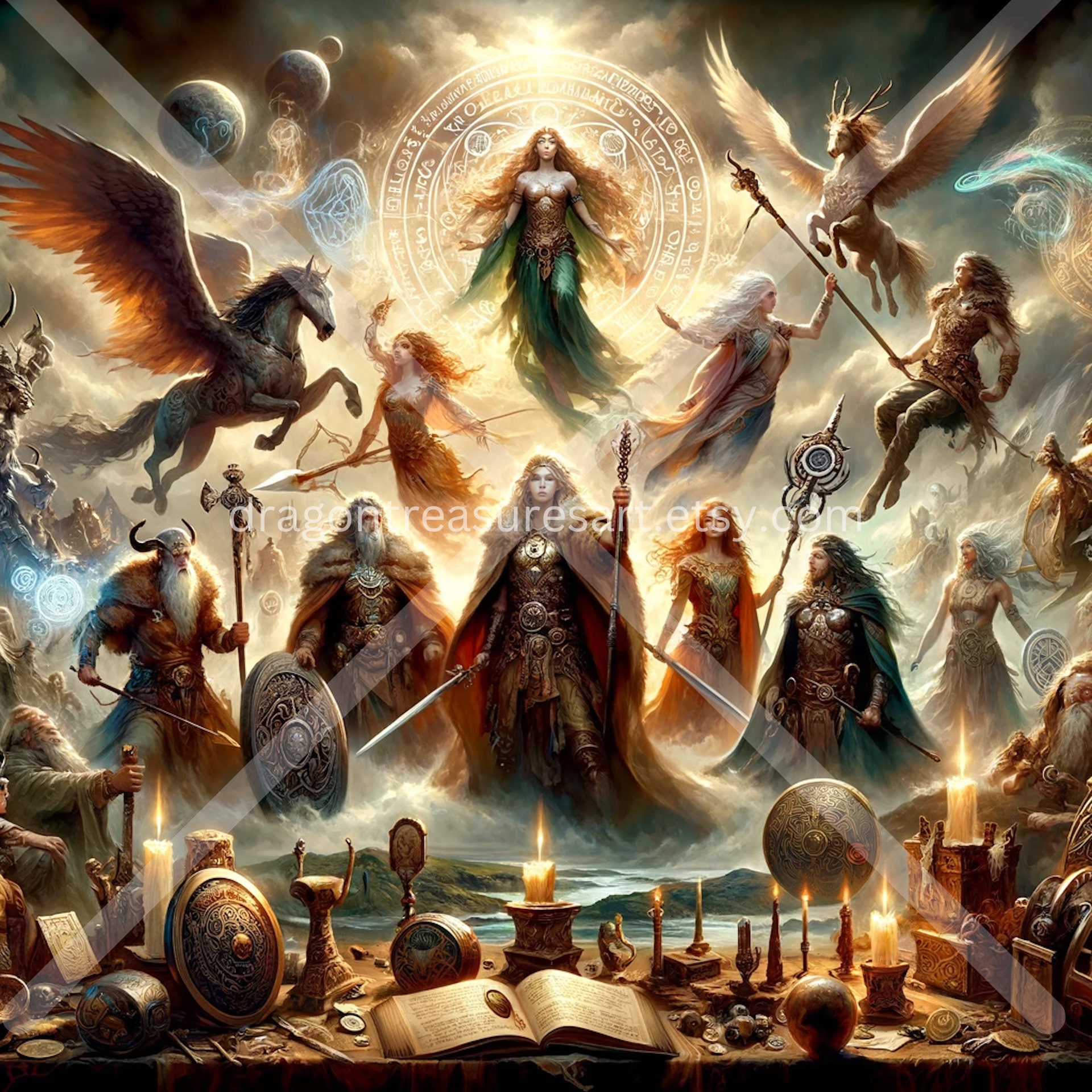 Tuatha De Danann Download: Digital Art, Instant Downloadable Wallpaper ...