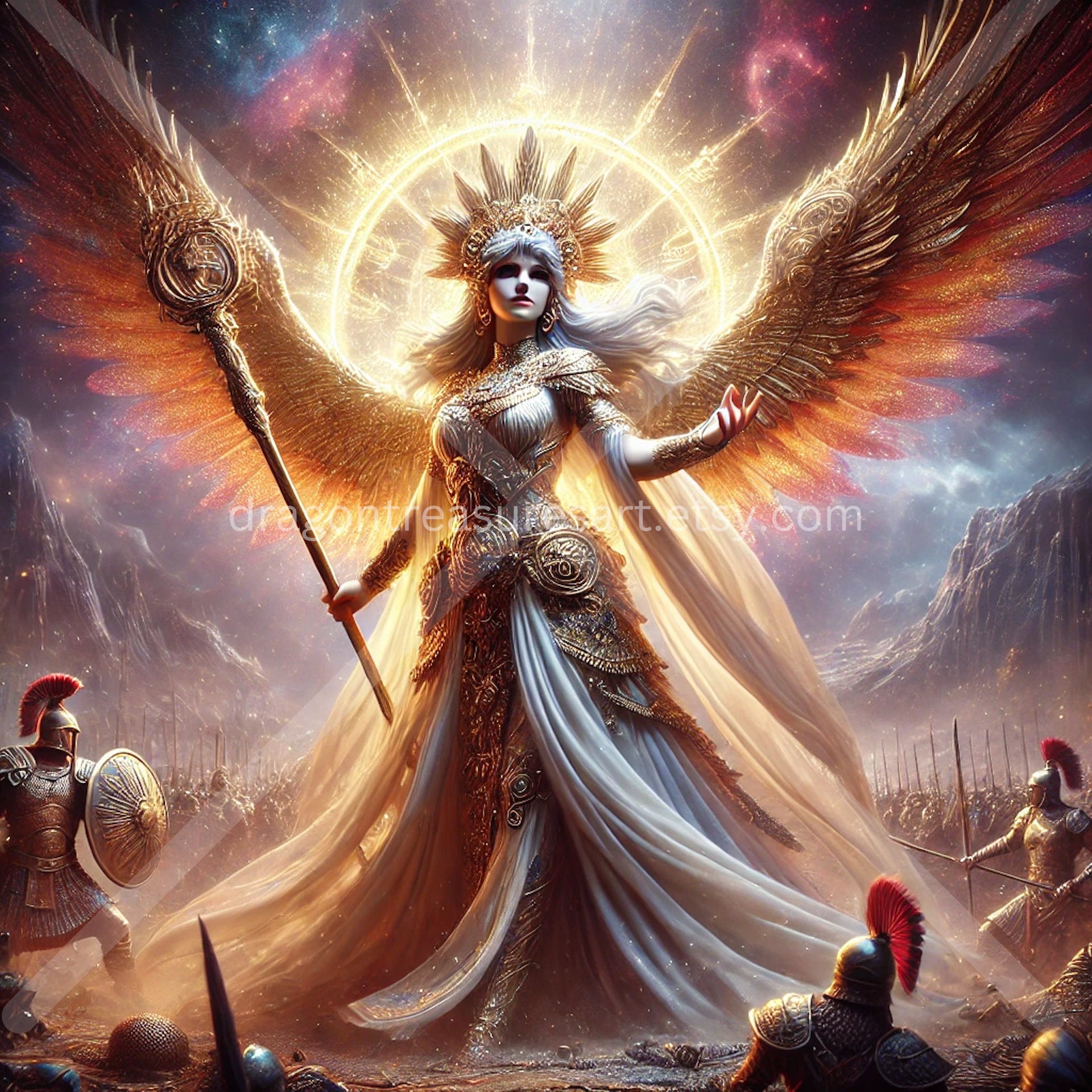 Inanna Download: Digital Art, Instant Downloadable Wallpaper, Downloadable Fantasy Art, Digital ...