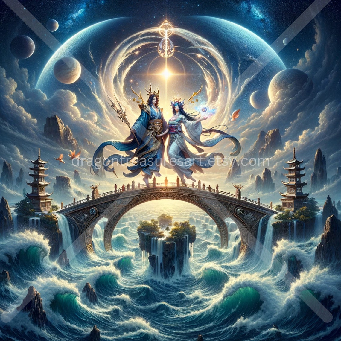 Izanagi & Izanami Download: Digital Art, Instant Downloadable Wallpaper ...