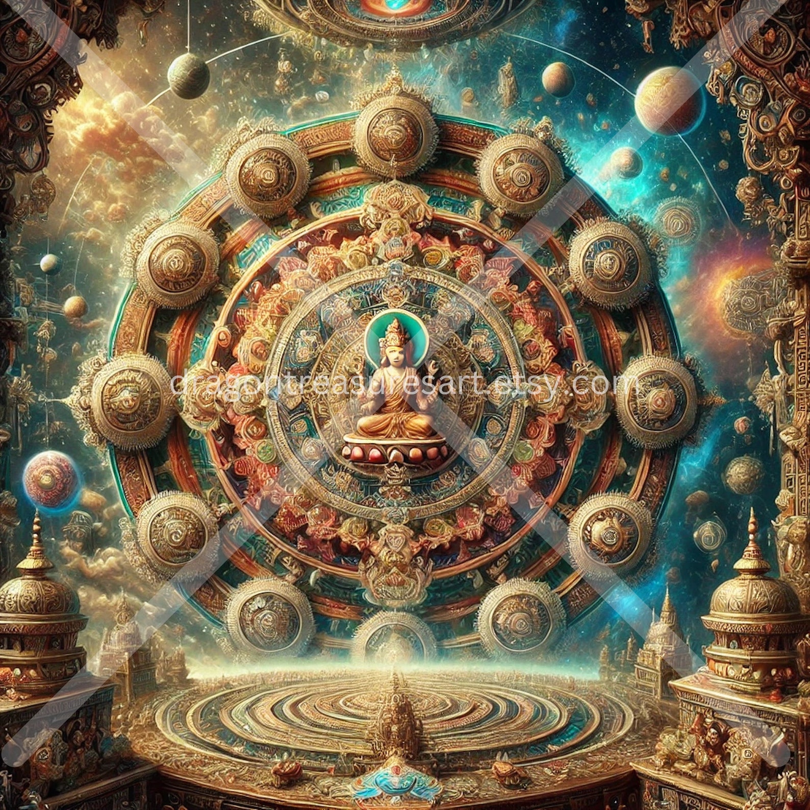 Mandala of Kalachakra Download: Digital Art, Instant Downloadable ...