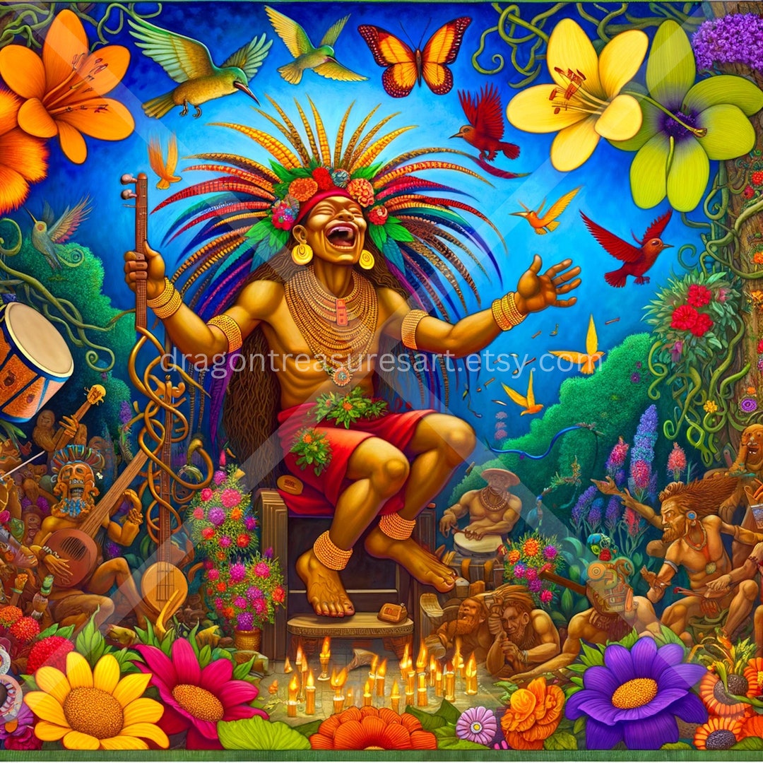 Xochipilli Download: Digital Art, Instant Downloadable Wallpaper ...