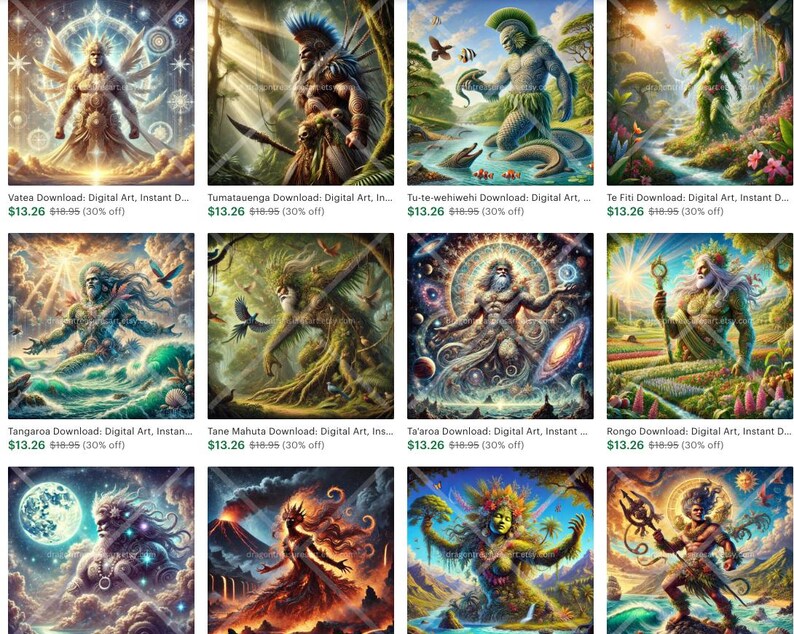 Polynesian Mythology Bundle Download: Digital Art, Instant Downloadable ...