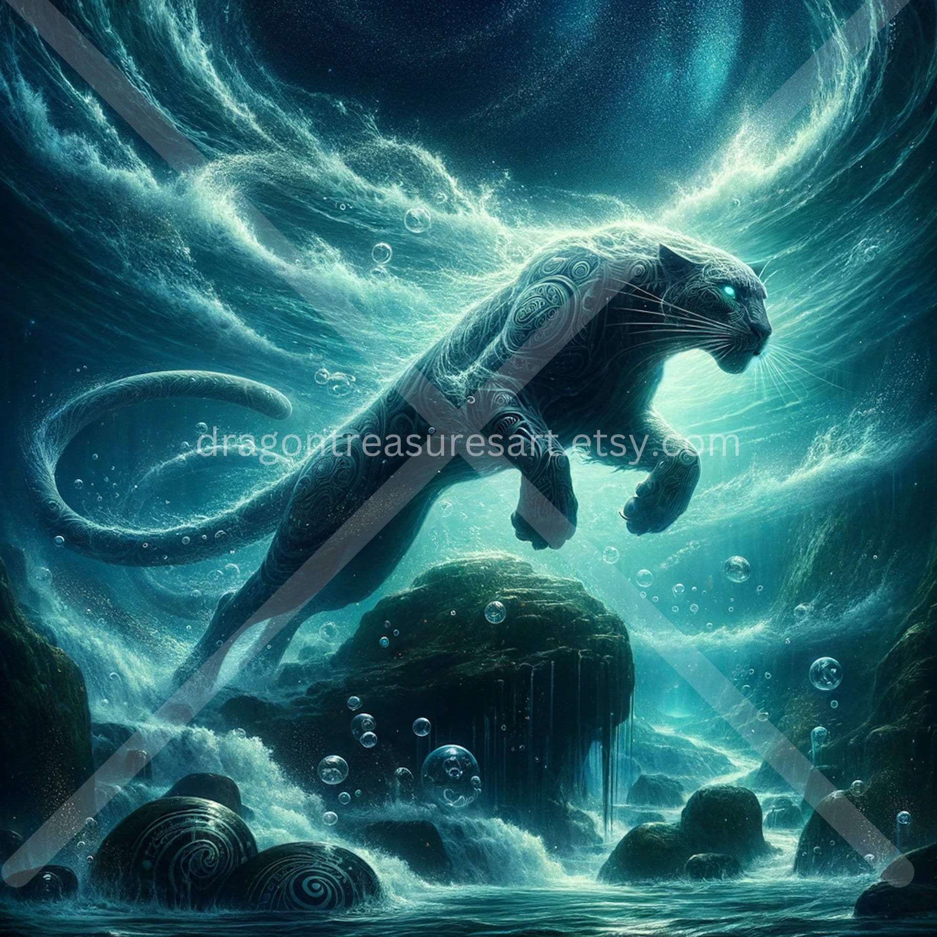 Underwater Panther Download: Digital Art, Instant Downloadable ...