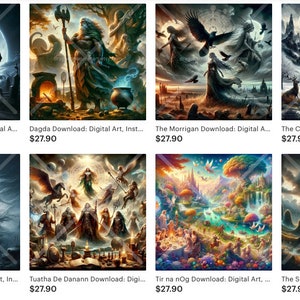 Celtic Mythology Collection Bundle: Digital Art, Instant Downloadable ...