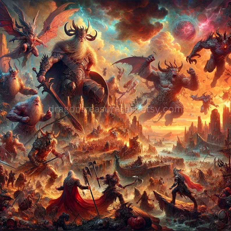 Ragnarok Download: Digital Art, Instant Downloadable Wallpaper ...