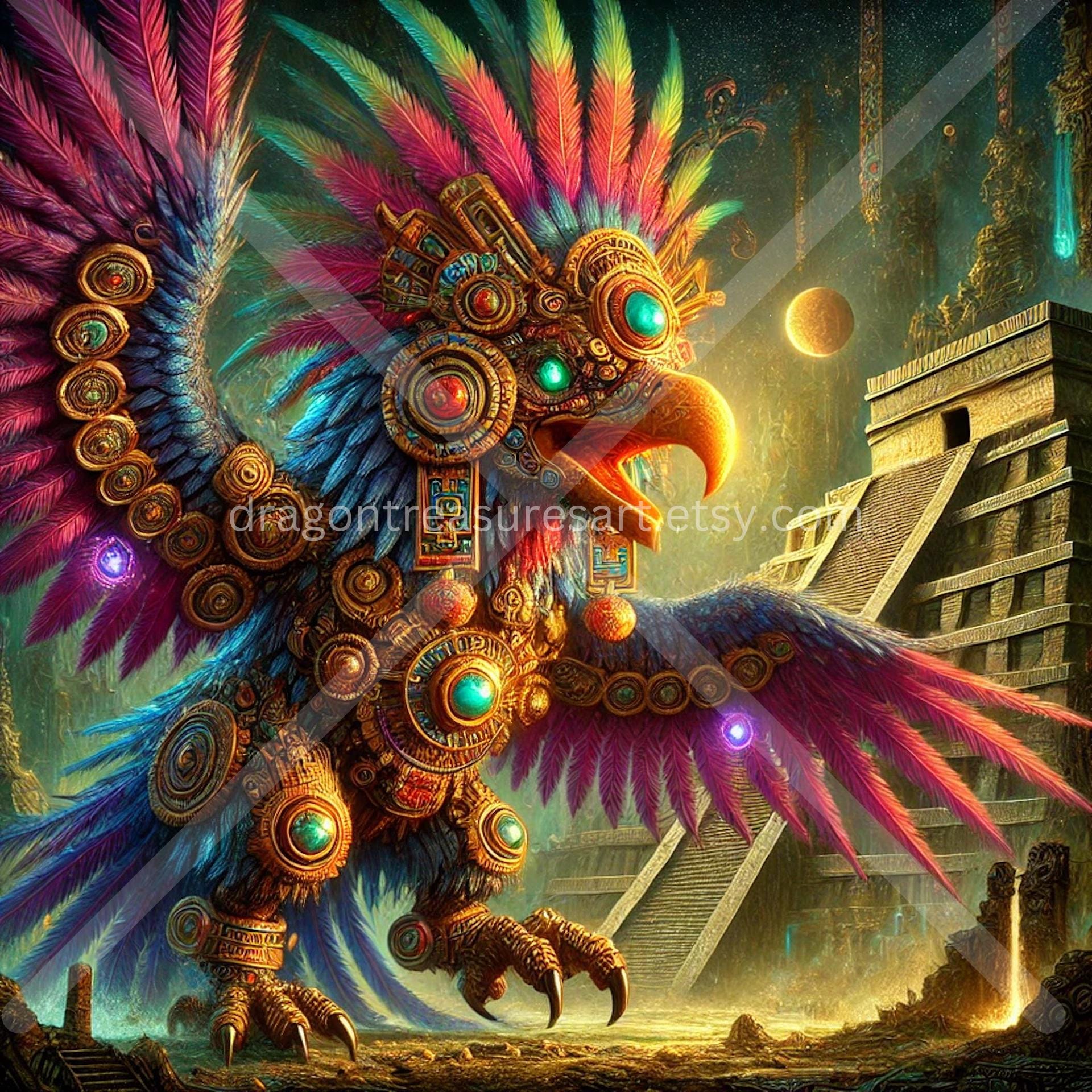 Vucub Caquix Download: Digital Art, Instant Downloadable Wallpaper ...