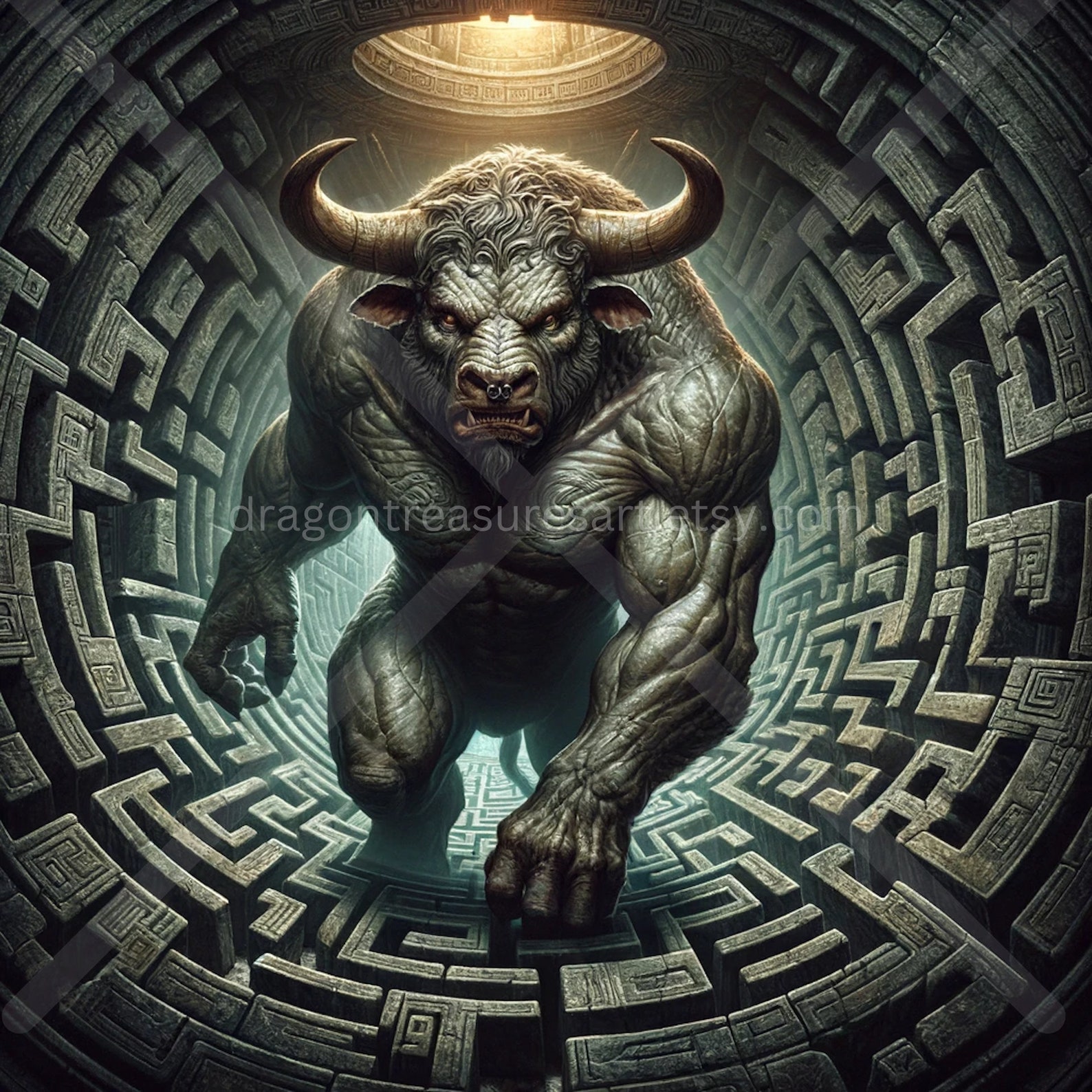 Minotaur Download: Digital Art, Instant Downloadable Wallpaper ...