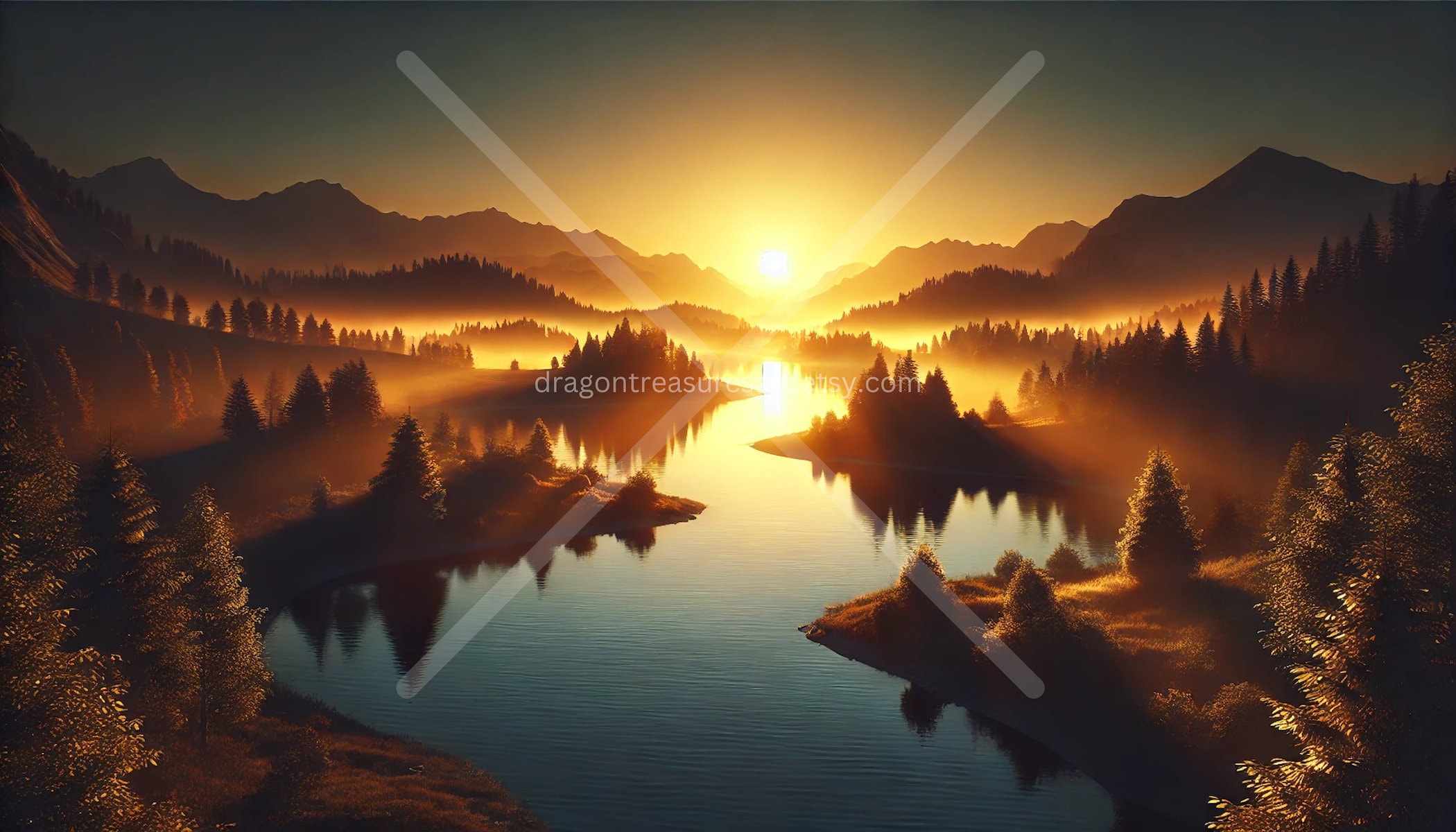 Sunrise Download: Digital Art, Instant Downloadable Wallpaper ...
