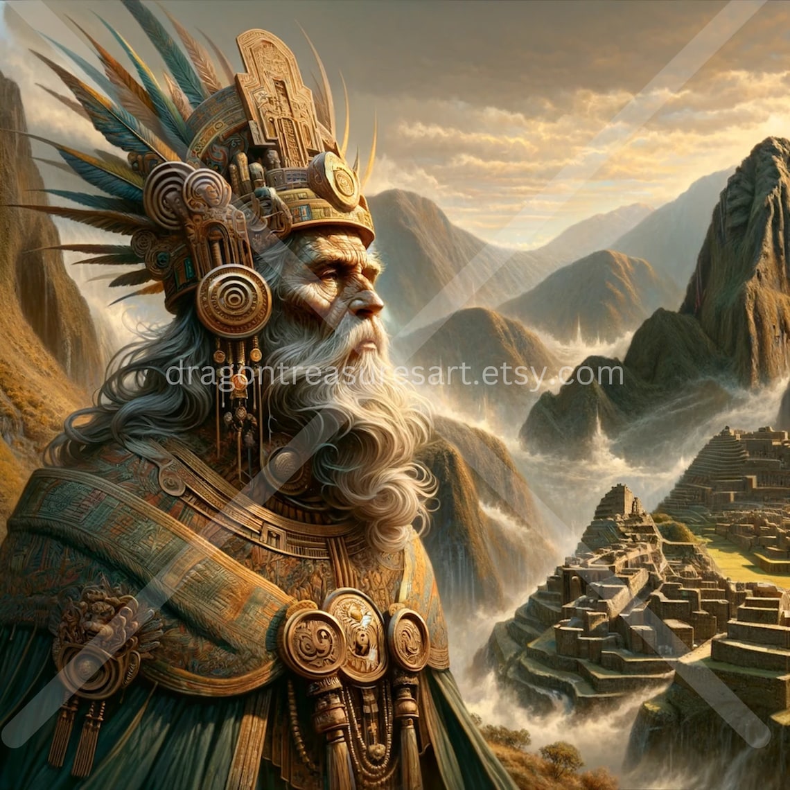 Wiracocha Inka Download: Digital Art, Instant Downloadable Wallpaper ...