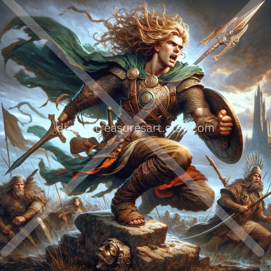 Cu Chulainn Download: Digital Art, Instant Downloadable Wallpaper ...