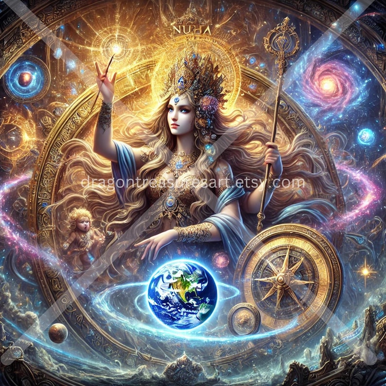 Nuwa, the Creator Goddess Download: Digital Art, Instant Downloadable Wallpaper, Downloadable ...