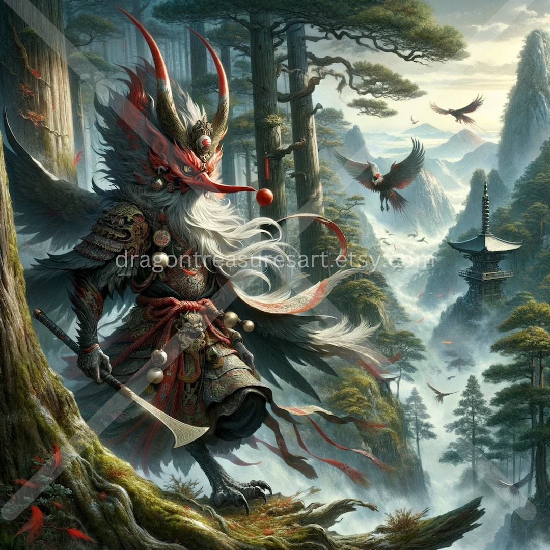 Tengu Download: Digital Art, Instant Downloadable Wallpaper ...