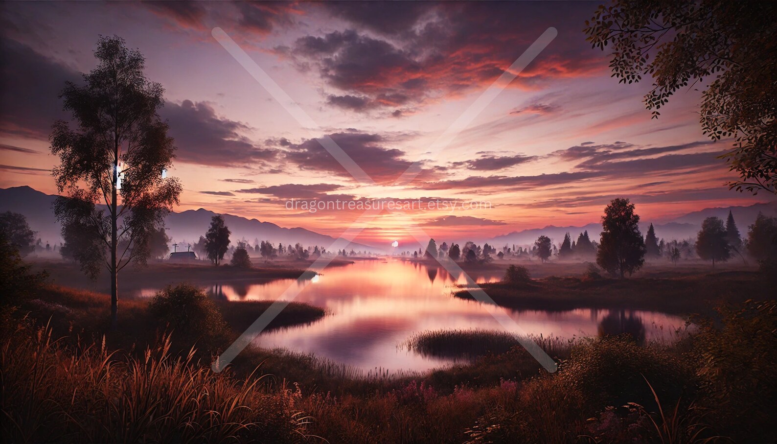Dusk Download: Digital Art, Instant Downloadable Wallpaper ...