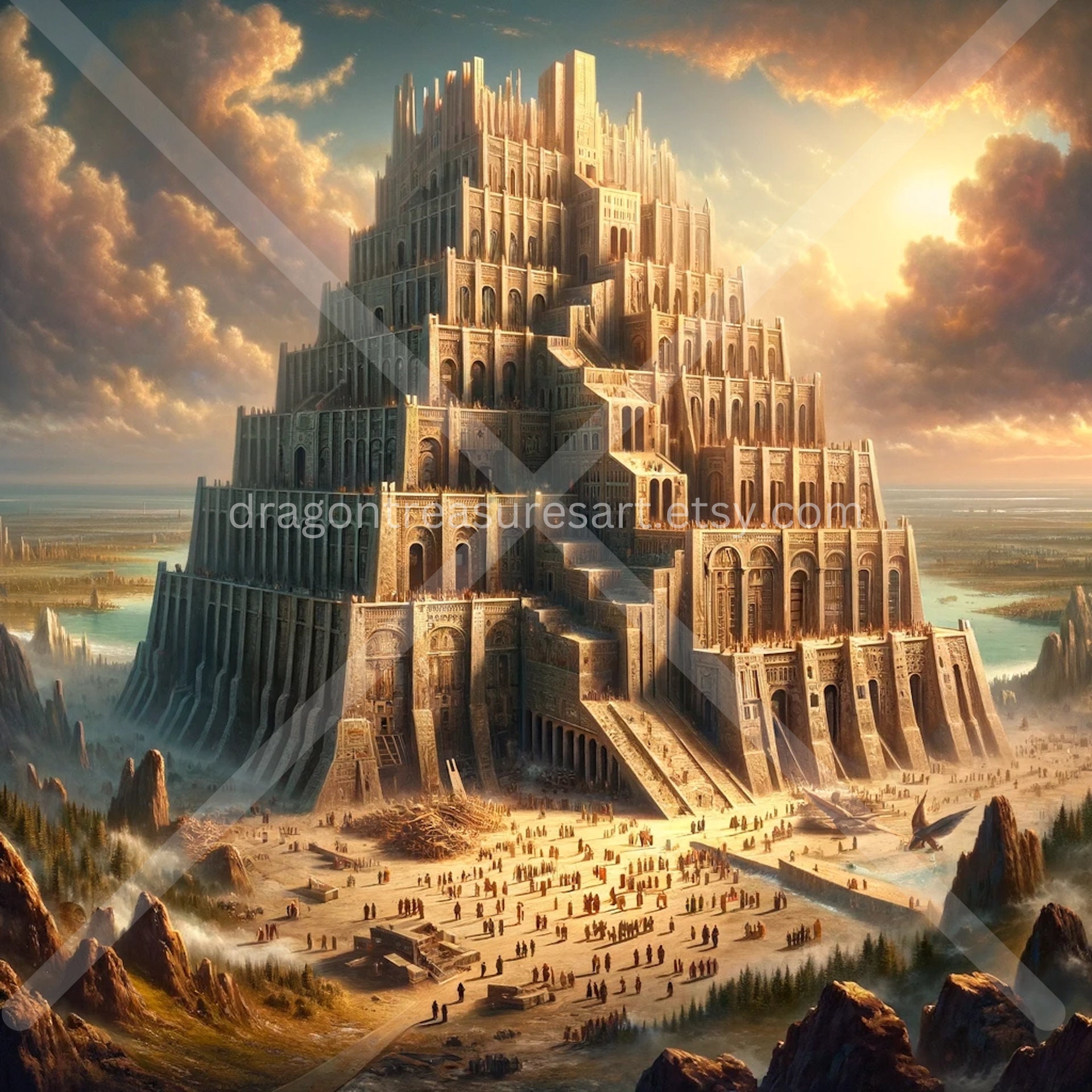 Tower of Babel Download: Digital Art, Instant Downloadable Wallpaper ...