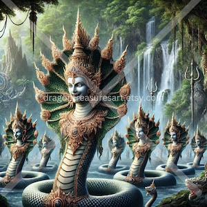 Nagas, Serpent Deities Download: Digital Art, Instant Downloadable ...
