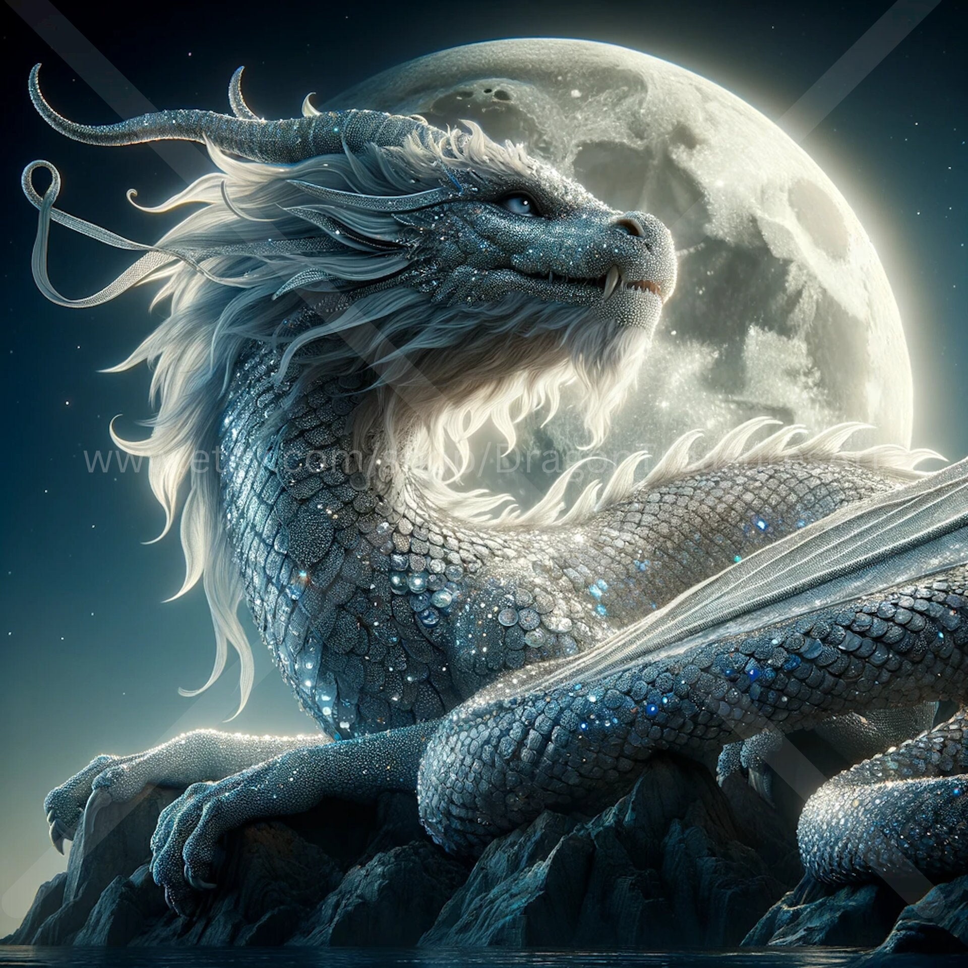 Lunar Dragon Download: Digital Art, Instant Downloadable Wallpaper ...