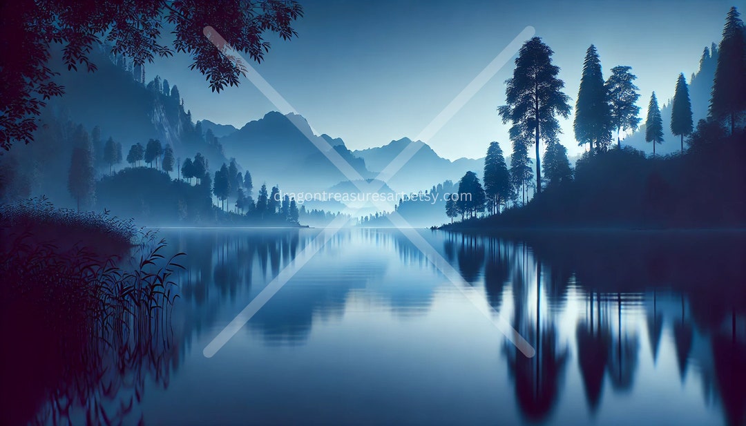 Blue Hour Download: Digital Art, Instant Downloadable Wallpaper ...
