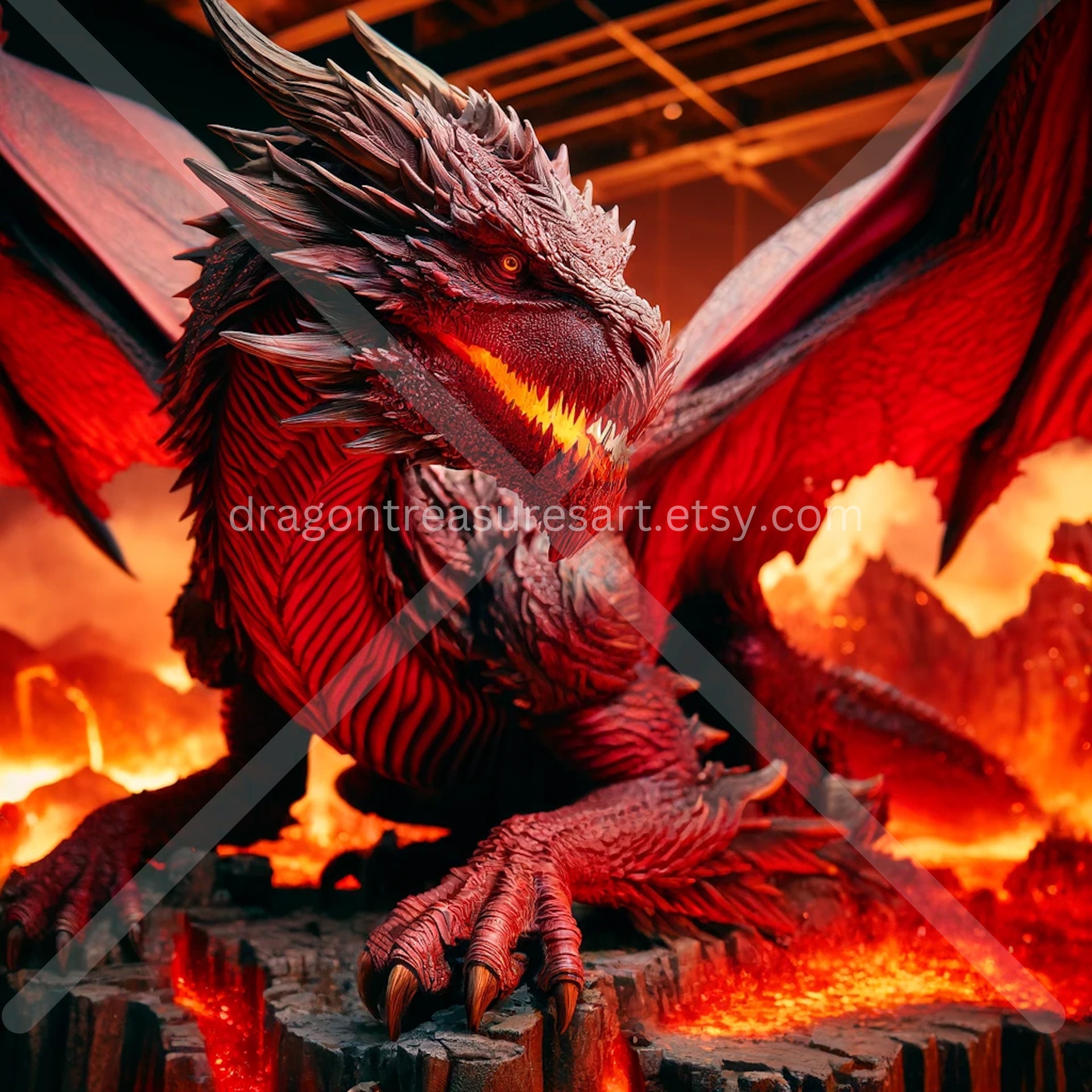 Vulcan Dragon Download: Digital Art, Instant Downloadable Wallpaper ...