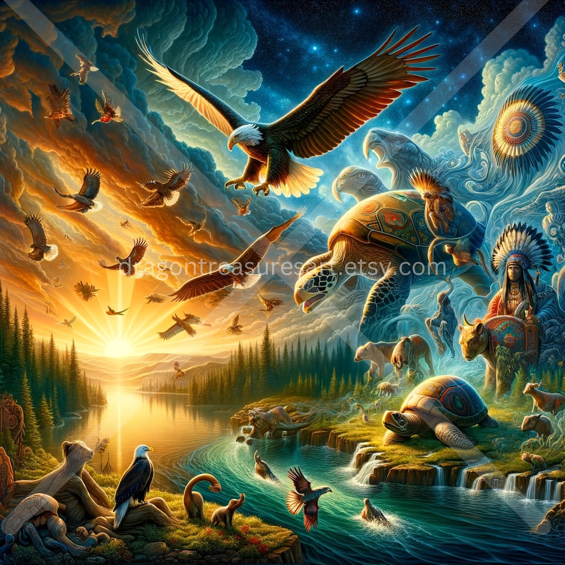 Creation Story (native American) Download: Digital Art, Instant ...
