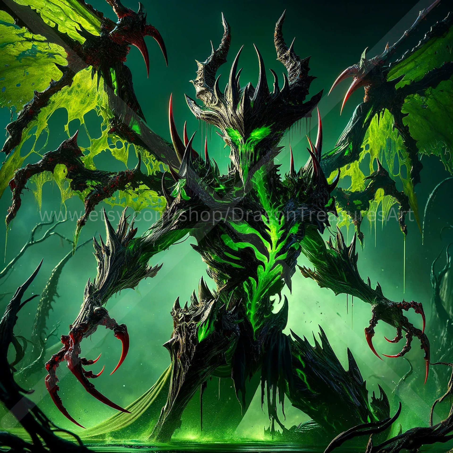 Swamp Demon Download: Digital Art, Instant Downloadable Wallpaper ...