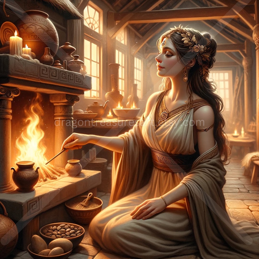 Hestia Download: Digital Art, Instant Downloadable Wallpaper, Downloadable Fantasy Art, Digital ...
