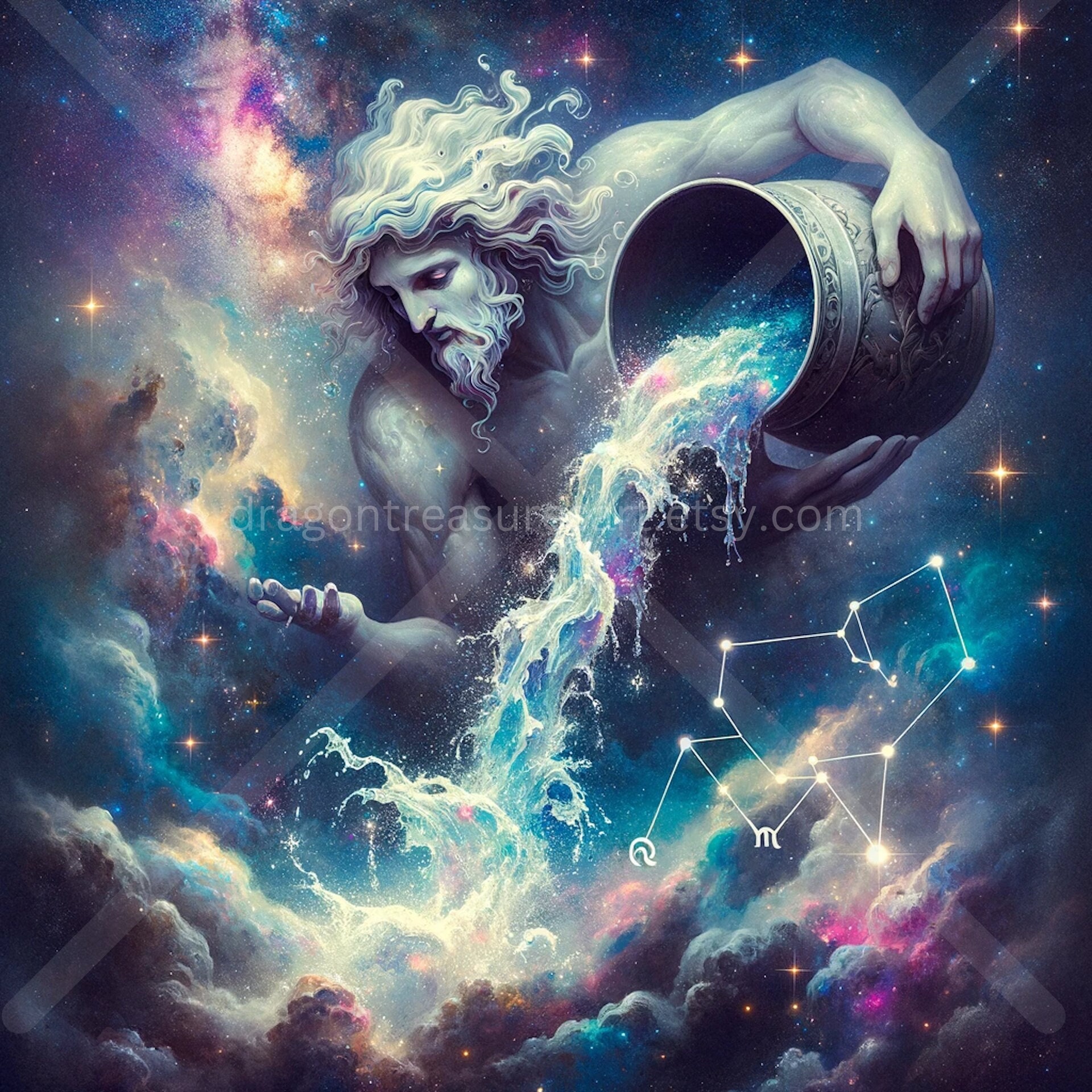 Aquarius Download: Digital Art, Instant Downloadable Wallpaper ...