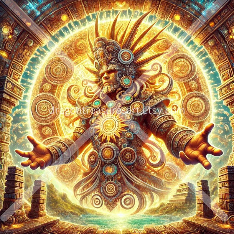 Kinich Ahau Download: Digital Art, Instant Downloadable Wallpaper ...