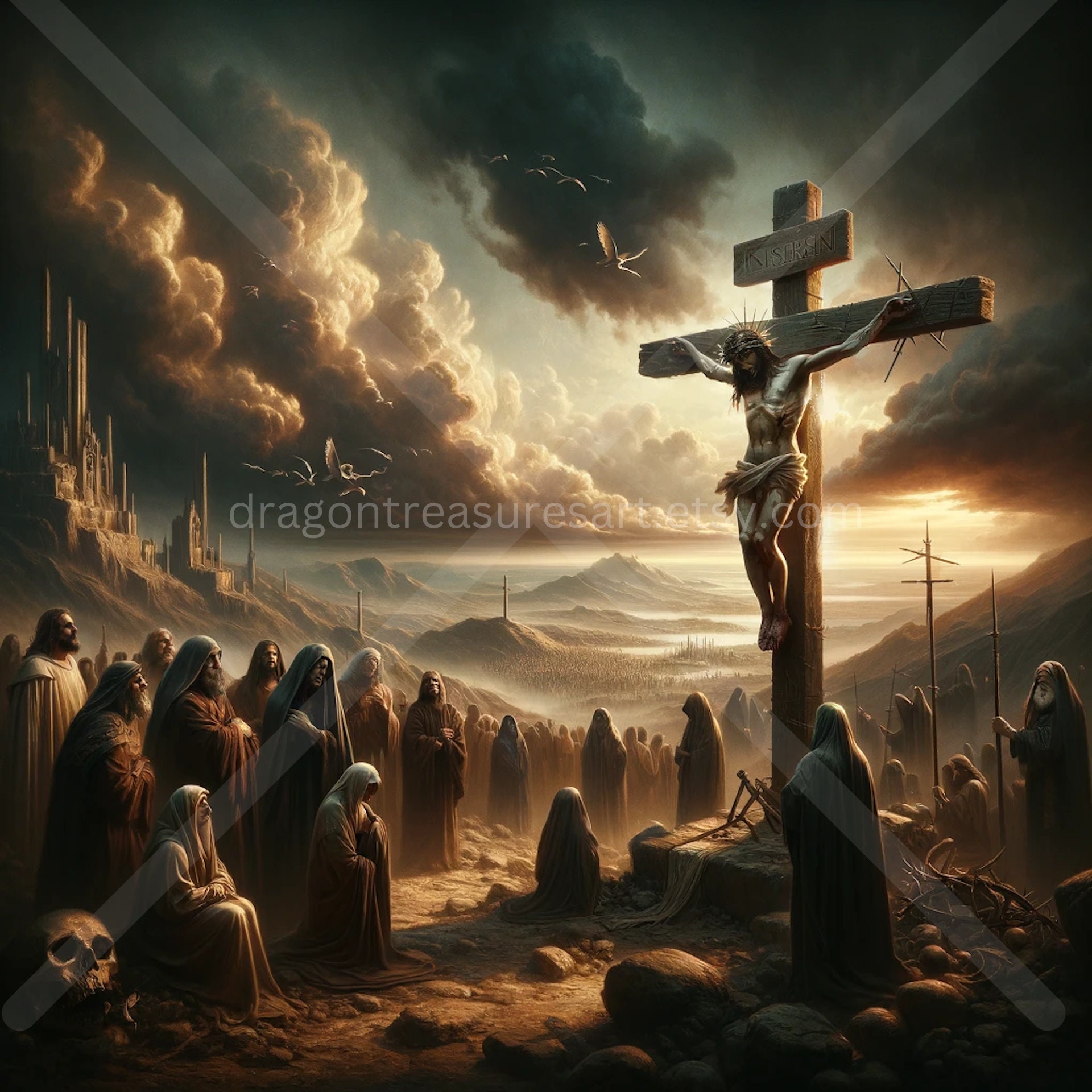 Crucifixion Download: Digital Art, Instant Downloadable Wallpaper ...