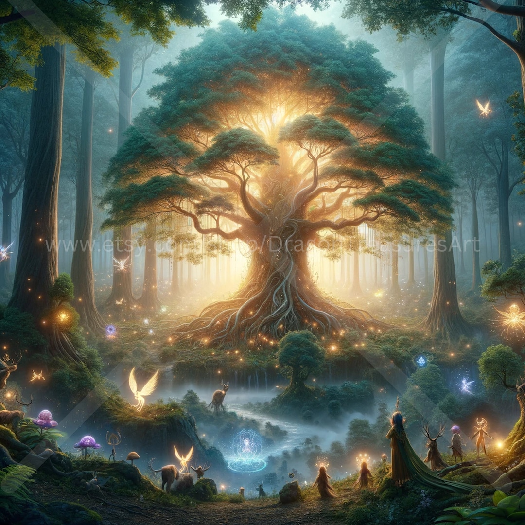 Yggdrasil Download: Digital Art, Instant Downloadable Wallpaper ...
