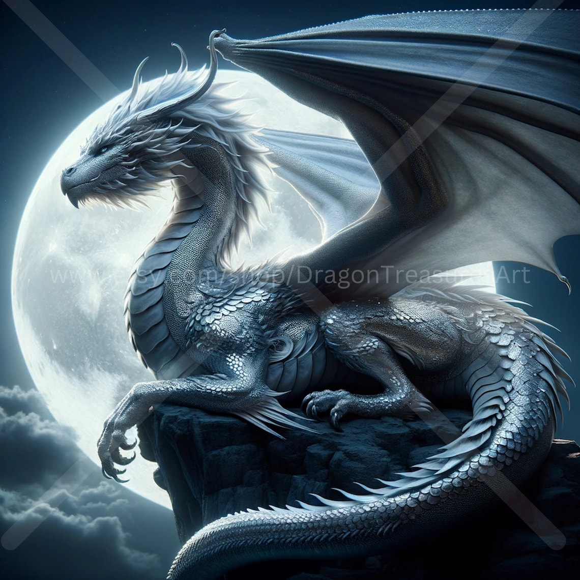 Lunar Dragon Download: Digital Art, Instant Downloadable Wallpaper ...
